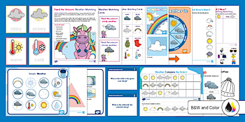 All About Weather Activity Booklet for PreK-K