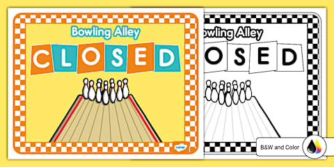 Bowling Alley Dramatic Play Cutouts