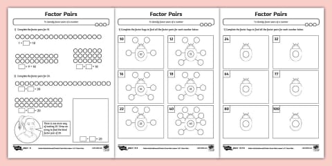 Factors and Multiples Poster