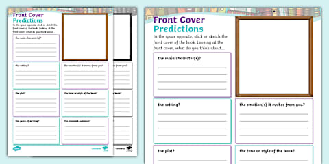 Prediction Before Reading Worksheet