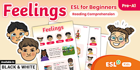 ESL Emotions and Feelings Lesson Plan [Kids, A1]