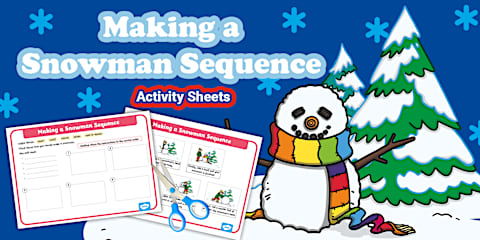 Procedural Writing Snowman Activity Sheet