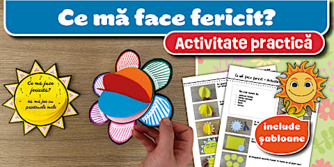 Fluture cu elemente din natură – Activitate practică