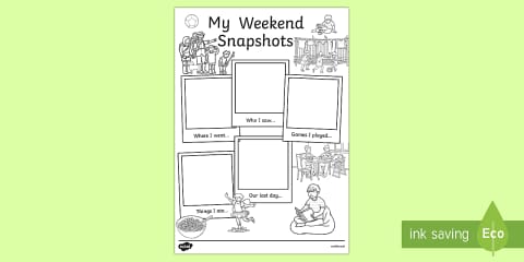 My Weekend Newspaper Writing Template
