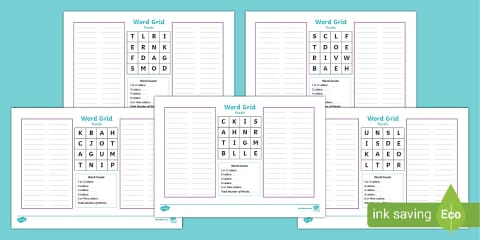 Nine Letter Word Puzzles