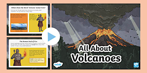 Parts of an Erupting Volcano Poster