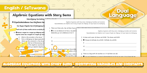 Grade 7 Maths - Term 3 - Rotation Differentiated Worksheets - Setswana ...