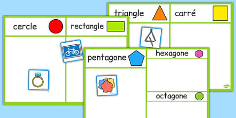 Shapes in French Activity Sheet