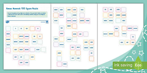 Year 5 Roman Numerals Place Value Maths Mastery Game