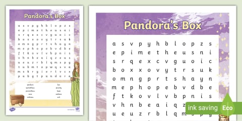 Pandora's Box Colouring Page