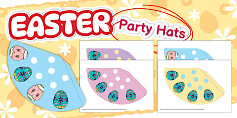Easter Hat Cut and Stick Activity