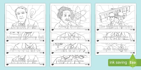 Kids Inventors' Day Colouring Pages