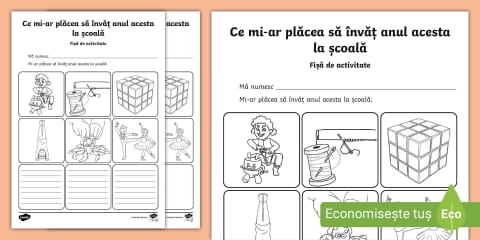 Totul despre mine – Desene de colorat pentru clasele I-IV