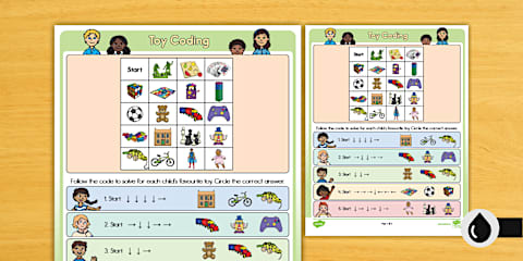 KS1 Outdoor Unplugged Coding Cards: Treasure Hunt