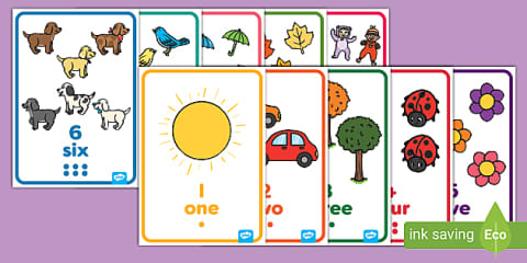 Let's Count! Numbers 1-5 Display Posters