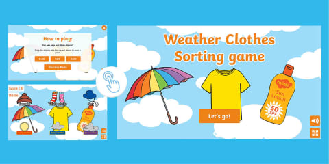 Seasonal Clothes Interactive Sorting Activity