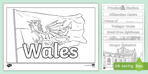 Originals First Words Picture and Word Colouring Pages: Cardiff