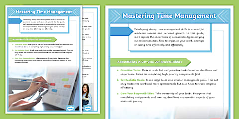 How to Organize Your Time Poster
