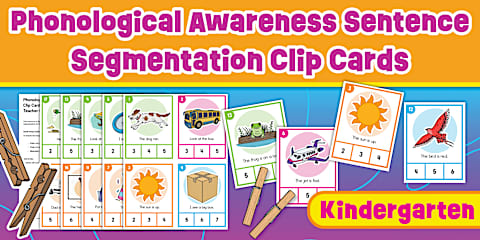 Phonemic Awareness Word List Intervention Cards for K-1st Grade