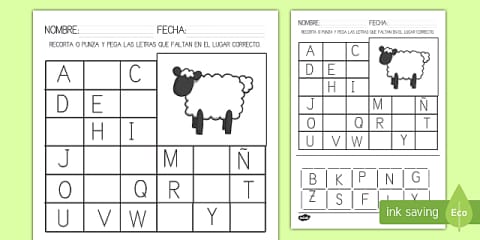 Ficha de actividad: Ordenar alfabéticamente