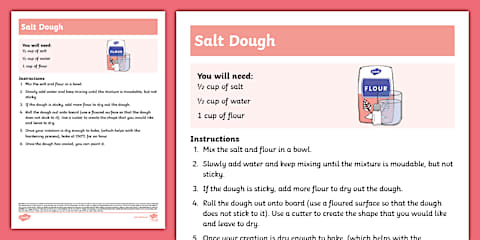 Basic Salt Dough Modelling Dough Recipe | Twinkl