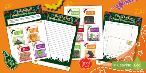 Writing Prompt: Finish the Halloween Story Worksheet