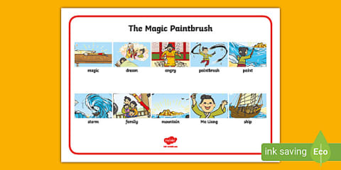 The Magic Paintbrush Story Sequencing Cards