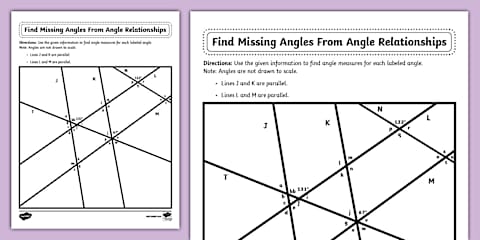 Parallel Lines Cut by a Transversal Activity | Twinkl USA