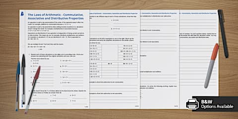 The Laws of Arithmetic – Commutative, Associative and Distributive ...