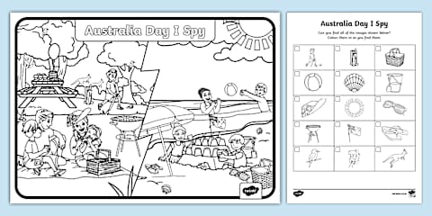 Australia Day Colouring Pages Printable | Twinkl