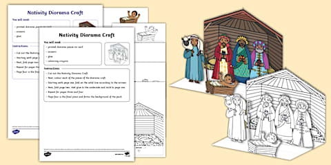 Cut Out Christmas Nativity Scene