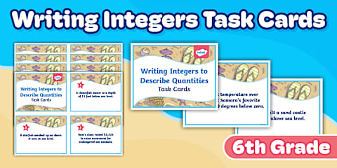 Sixth Grade Ordering Real World Integers Exit Ticket