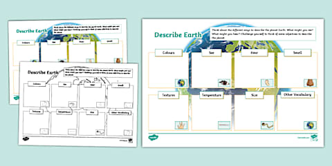 Describe Saturn Adjectives Worksheet