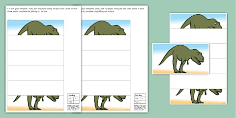 Dinosaur Short Burst Writing Template