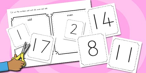 Odd and Even Number Easter Egg Sorting Activity