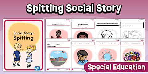 Eating Lunch in the Cafeteria Social Story Booklet for Special Education
