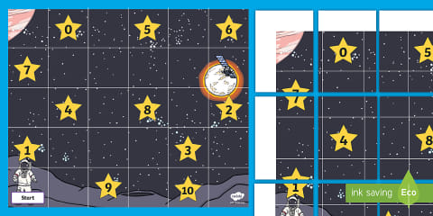 Space Themed Coding Mat (Compatible with Bee-Bot)