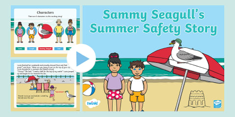 Sun, Sea And Beach Safety Colouring Pages