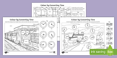 Converting Time Revision Differentiated Activity Worksheets