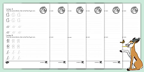 Grade 3 English SA Cursive Writing Chart Upper and Lower Case (CAPS ...