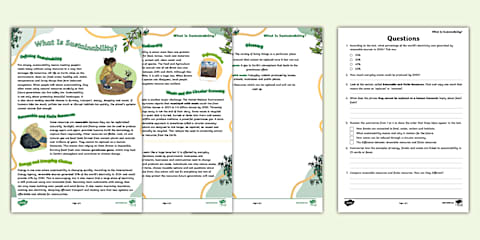 What Is Sustainability? Display Poster