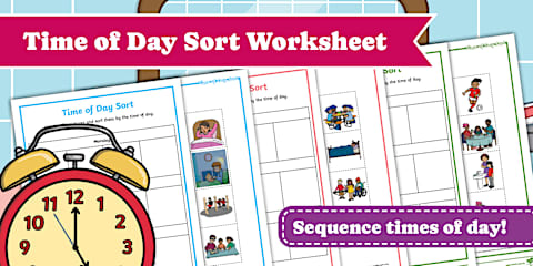 What Can You Do in a Second, Minute, Hour Time Sorting Worksheets