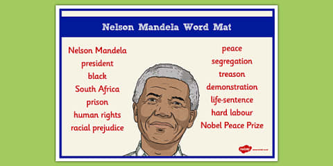 Nelson Mandela Fact Cards Template - Twinkl