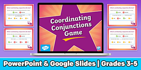 Coordinating Conjunctions FANBOYS PowerPoint & Google Slides for 3rd ...