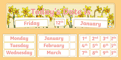Space Themed Today's Date Display Pack