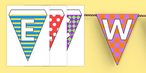 Welcome to Reception Bunting Pretty Pattern Themed