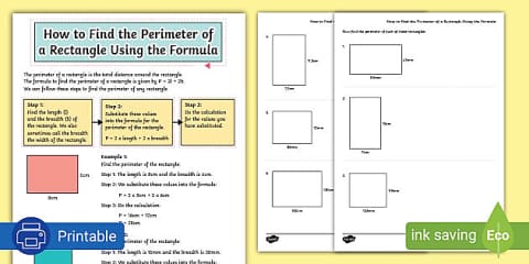 How to Find the Perimeter of a Square Using the Formula: Activity Sheet