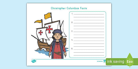 The Life of Christopher Columbus Cut and Paste Worksheet