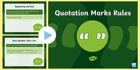 Quotation Marks PowerPoint for 3rd-5th Grade