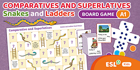 ESL Comparative and Superlative Adjectives Activity Sheet [Kids, B1]